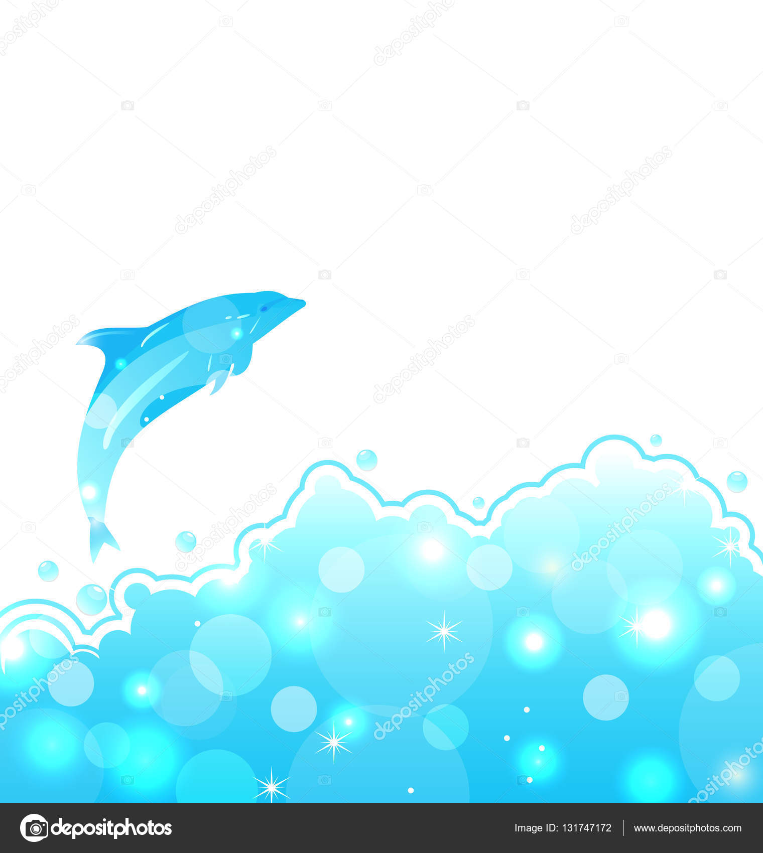 Abstract water card with dolphin — Stock Photo © smeagorl #131747172