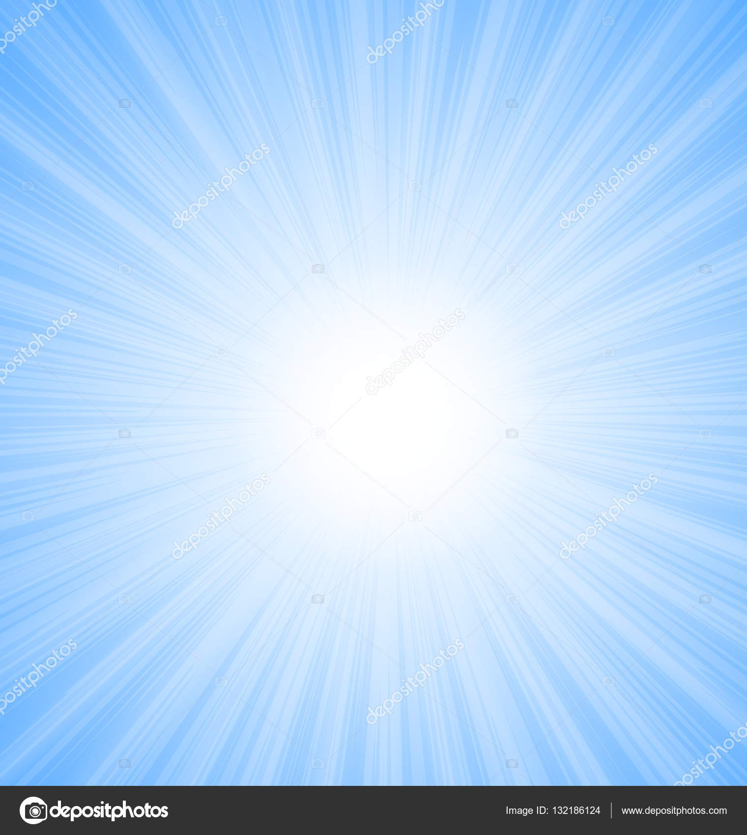 Blue Sun Rays Background
