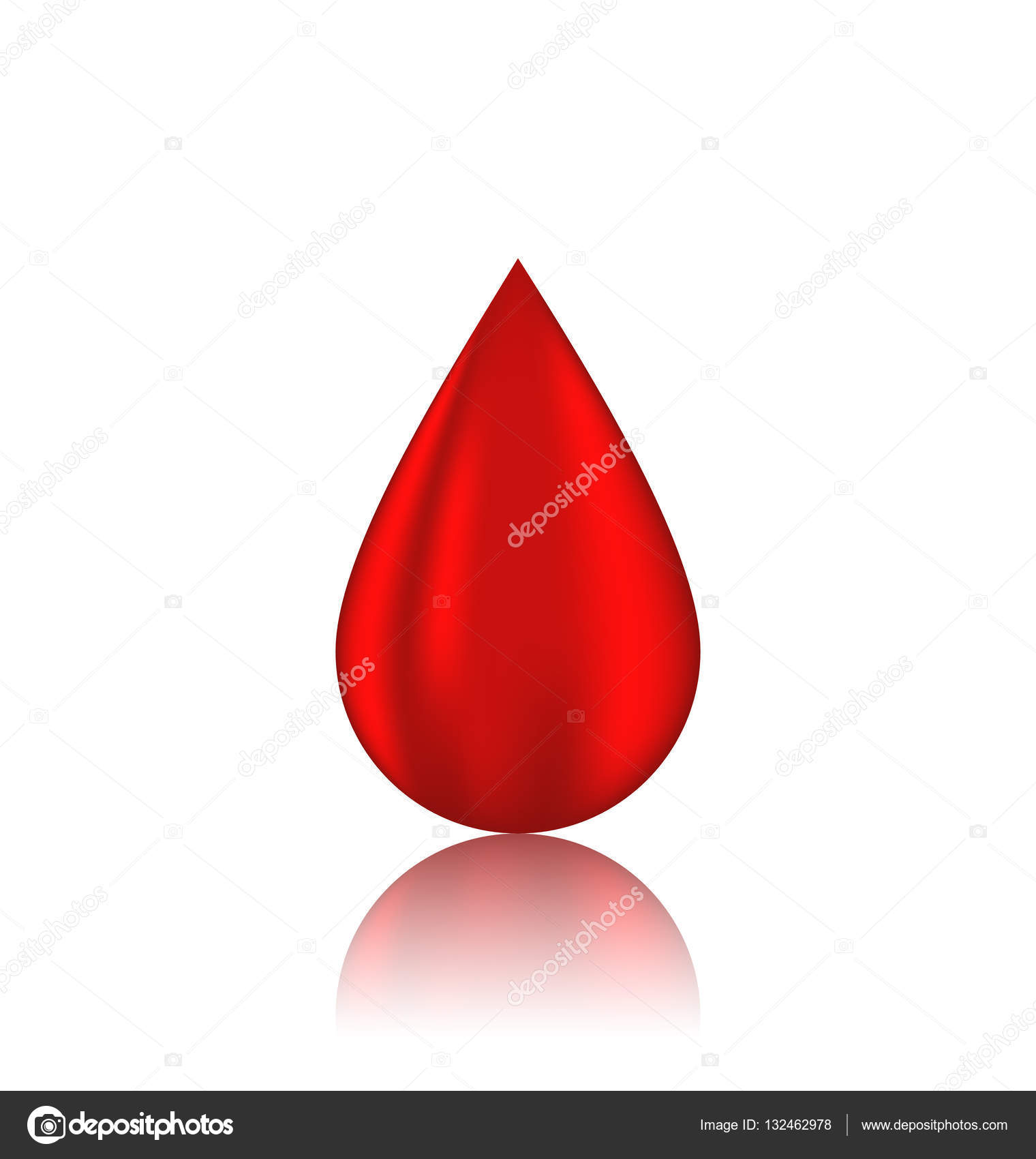 Isolated Blood Drop