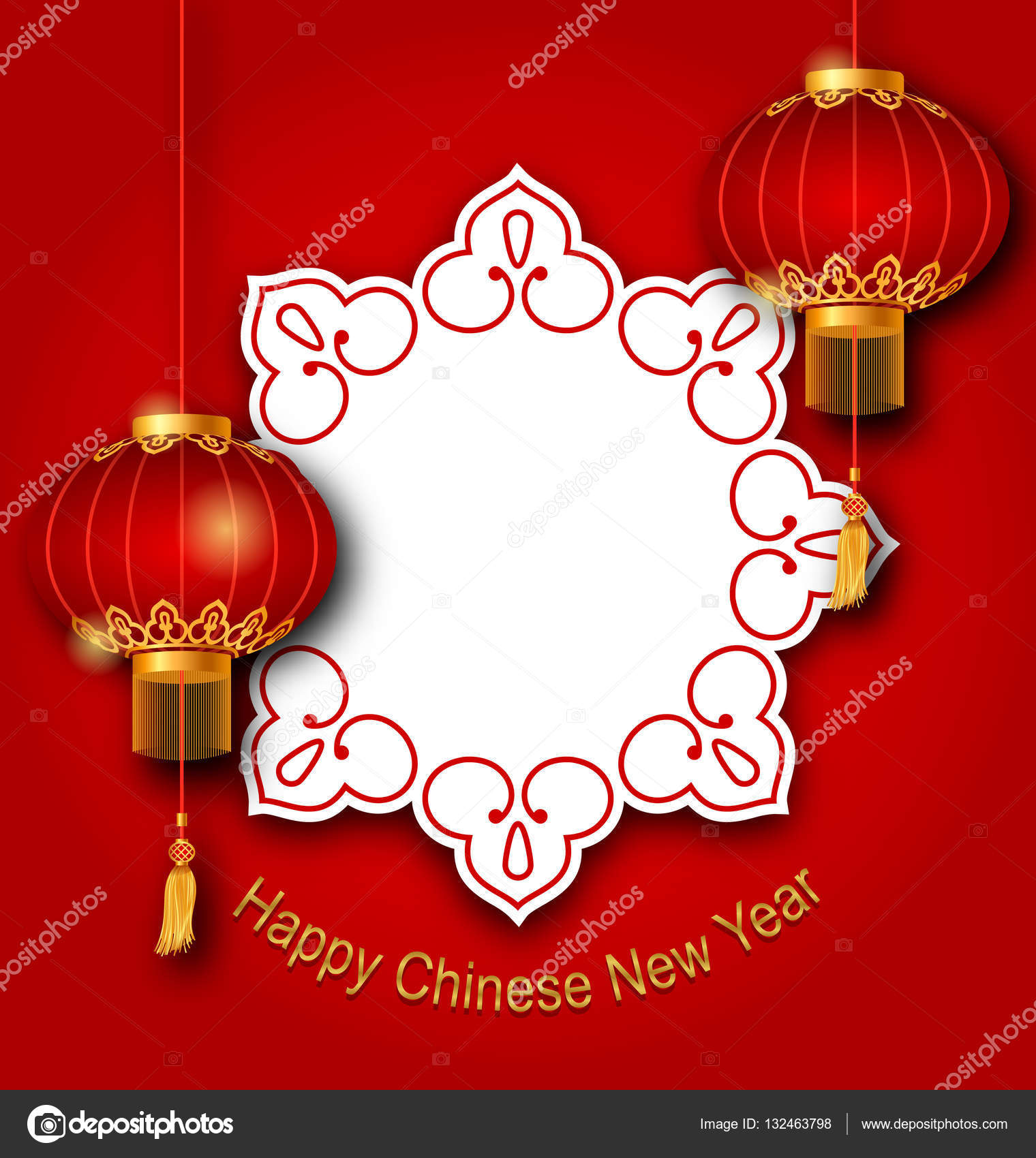 Chinese New Year Lantern Card