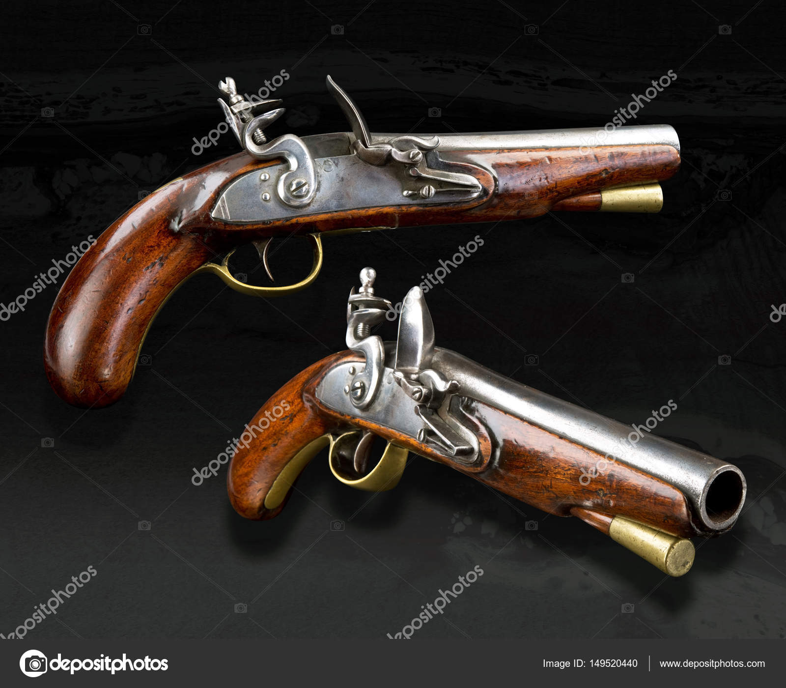 Real English Flintlock Pistol. — Stock Photo © mj0007 #149520440 Real English Flintlock Pistol. — Stock Photo © mj0007 #149520440