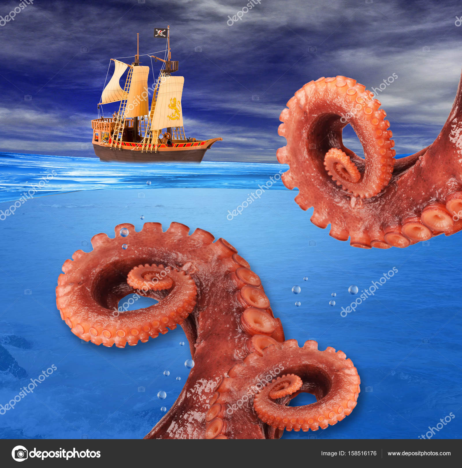 Giant Octopus Attack