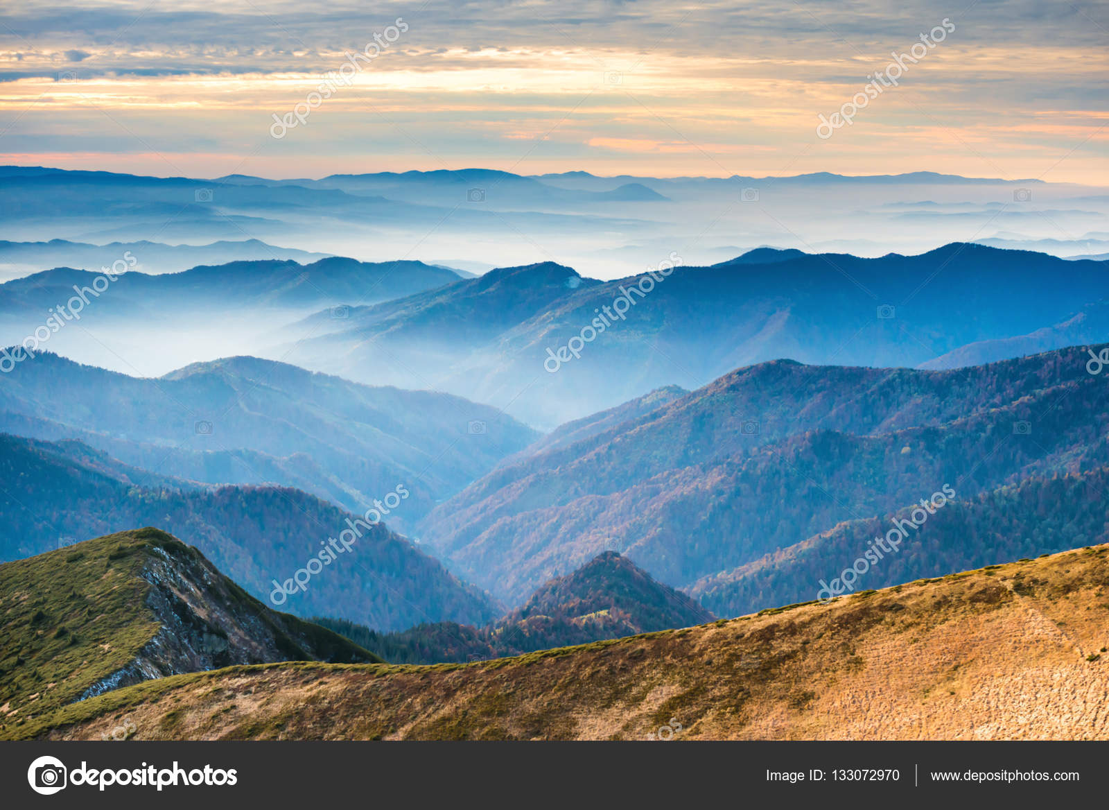 Blue mountains and hills — Stock Photo © dovapi #133072970