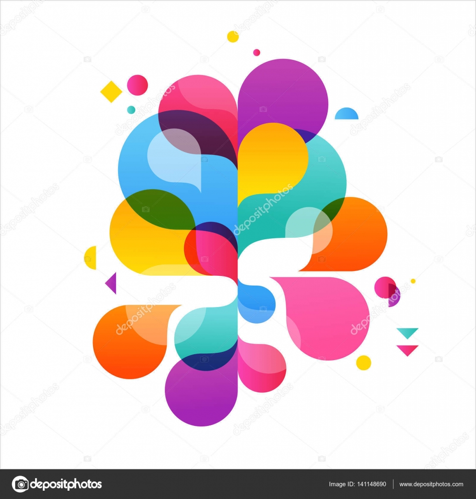Colorful abstract background, poster, with splash rainbow color, vector ...