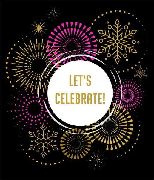 Fireworks and celebration background, winner, victory poster design ...