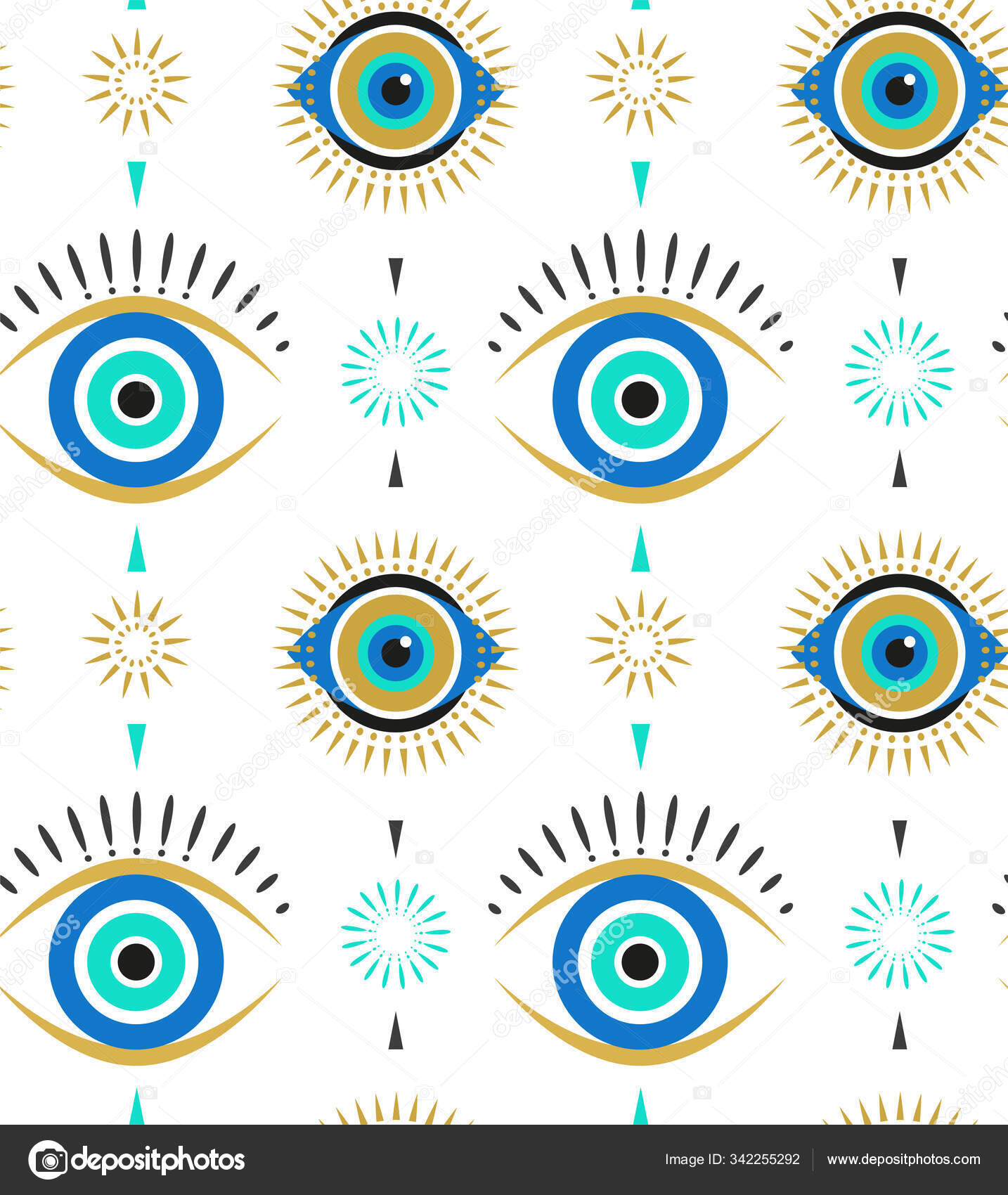 Evil eyes seamless pattern. Contemporary modern, trendy vector ...