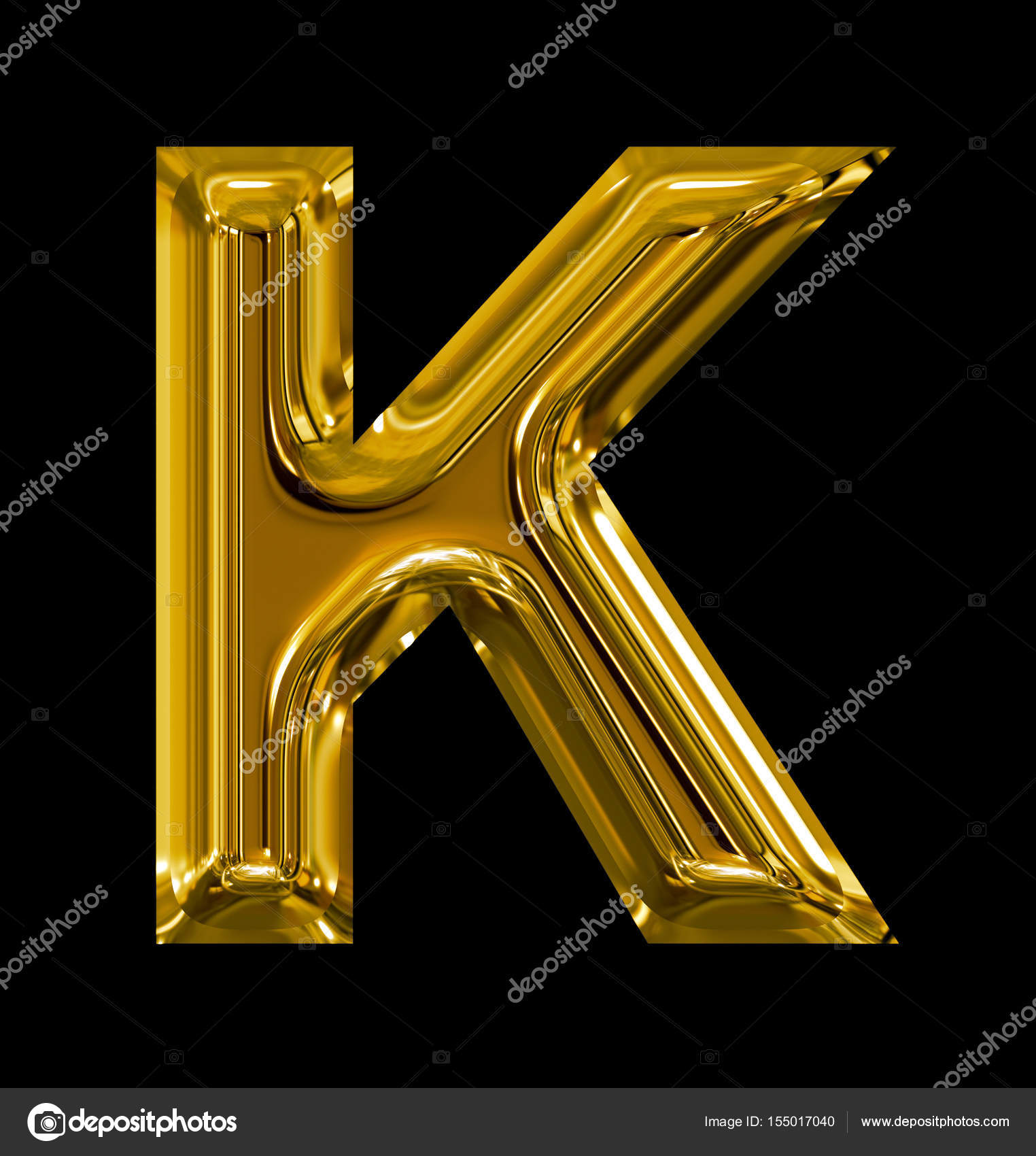 Letter K rounded shiny golden isolated on black — Stock Photo © 3dvlaa ...