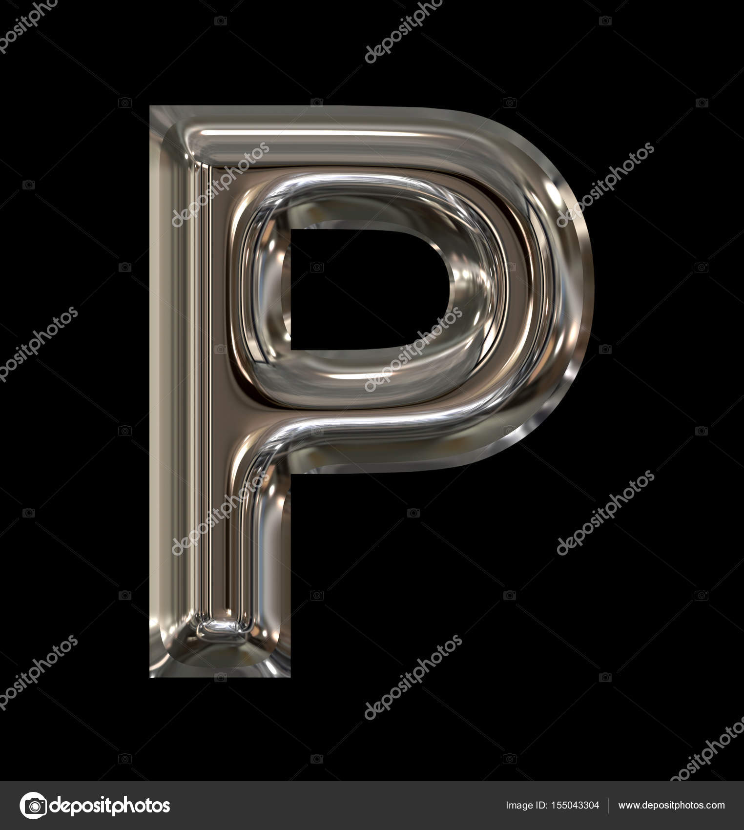 P Letter In Silver