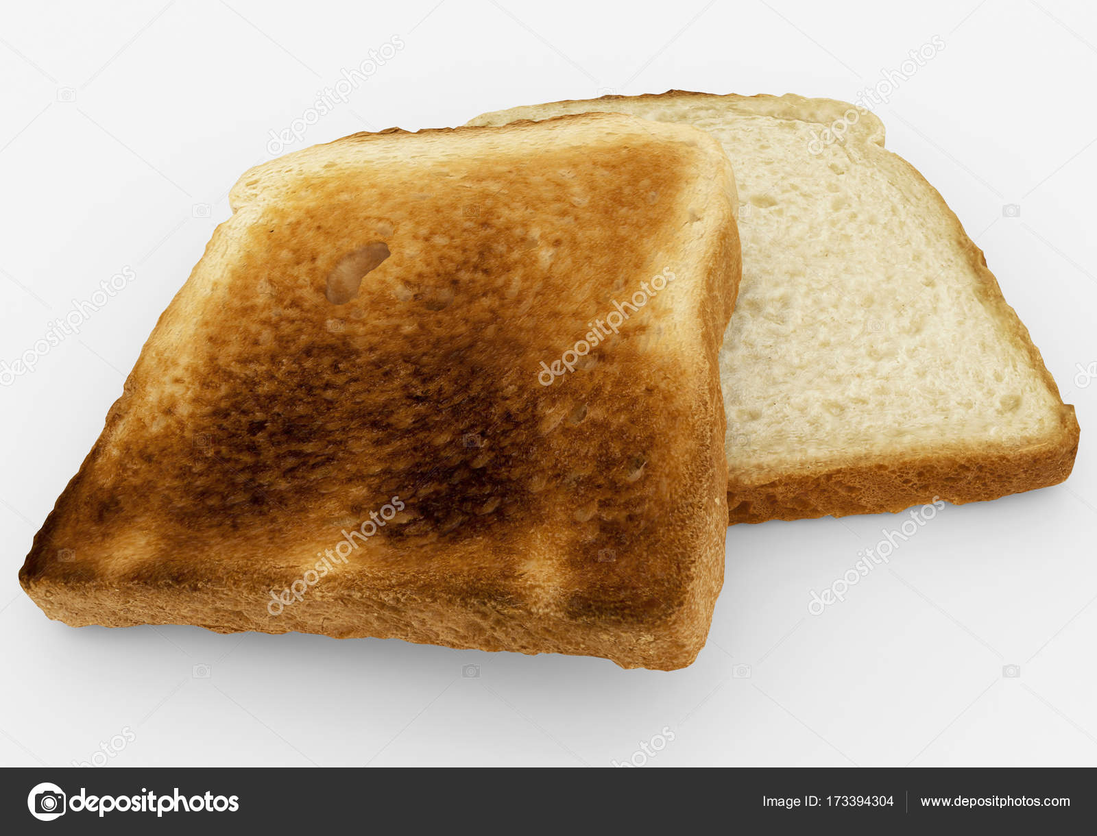 Bread slices - toast pair - isolated on white — Stock Photo © 3dvlaa ...