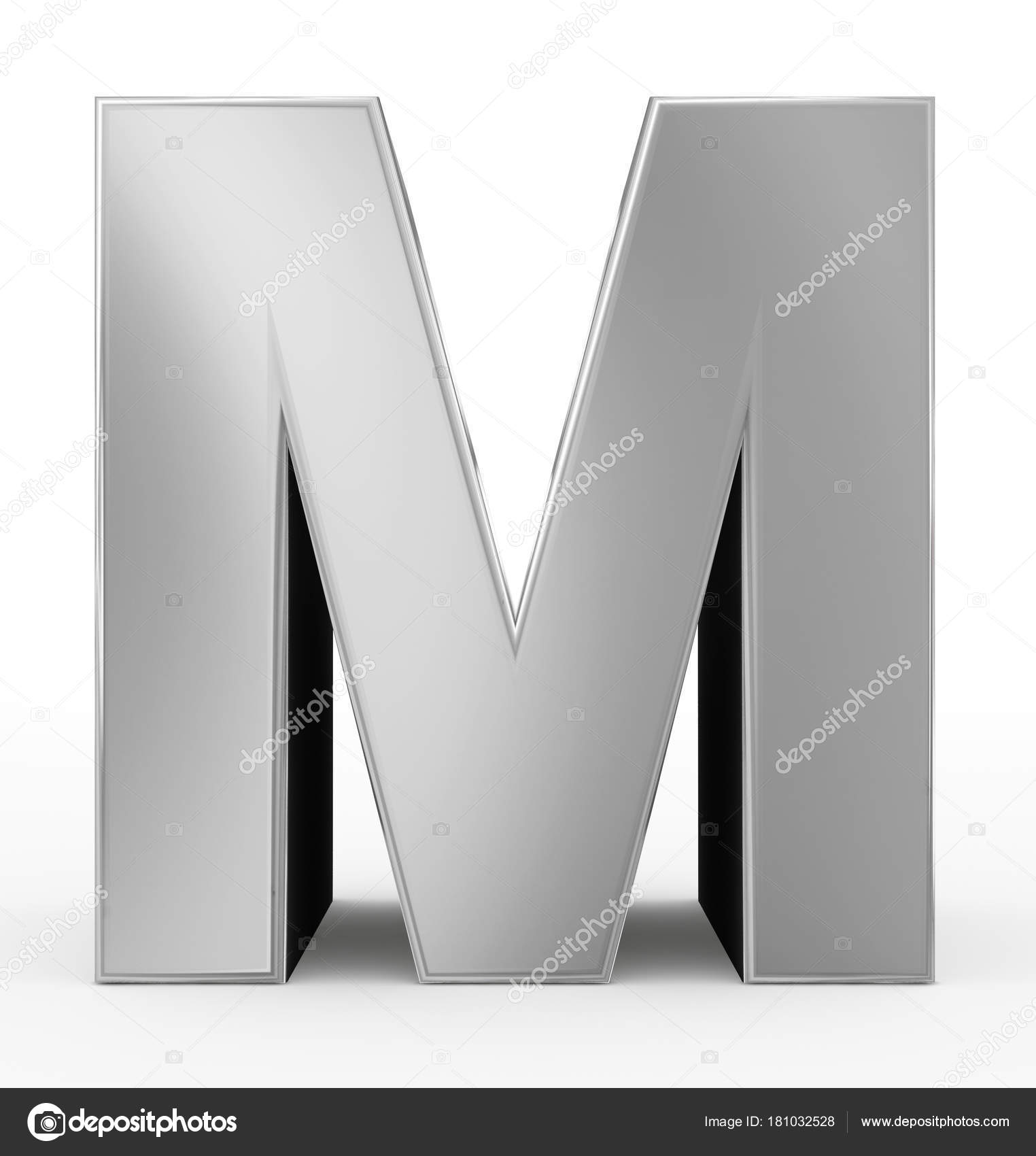 Letra M En Plata