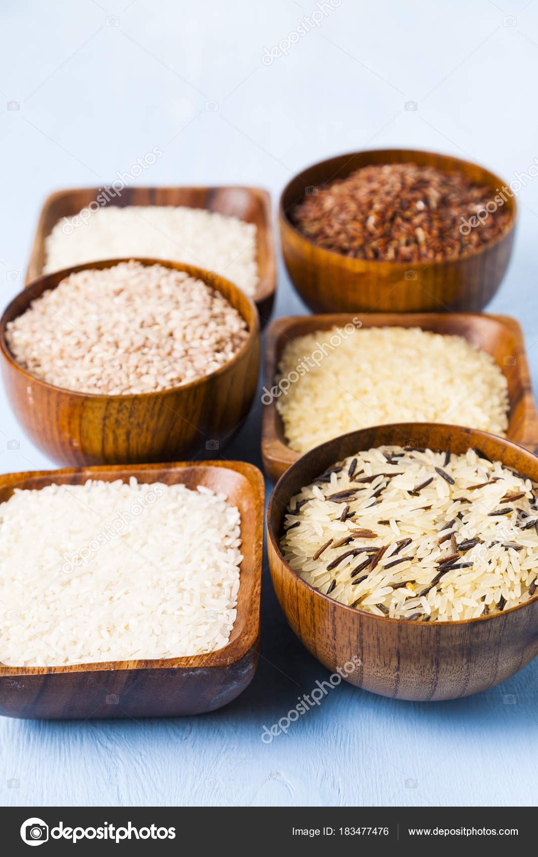 Six bowls with different varieties of rice Stock Photo by ©Enika100 ...