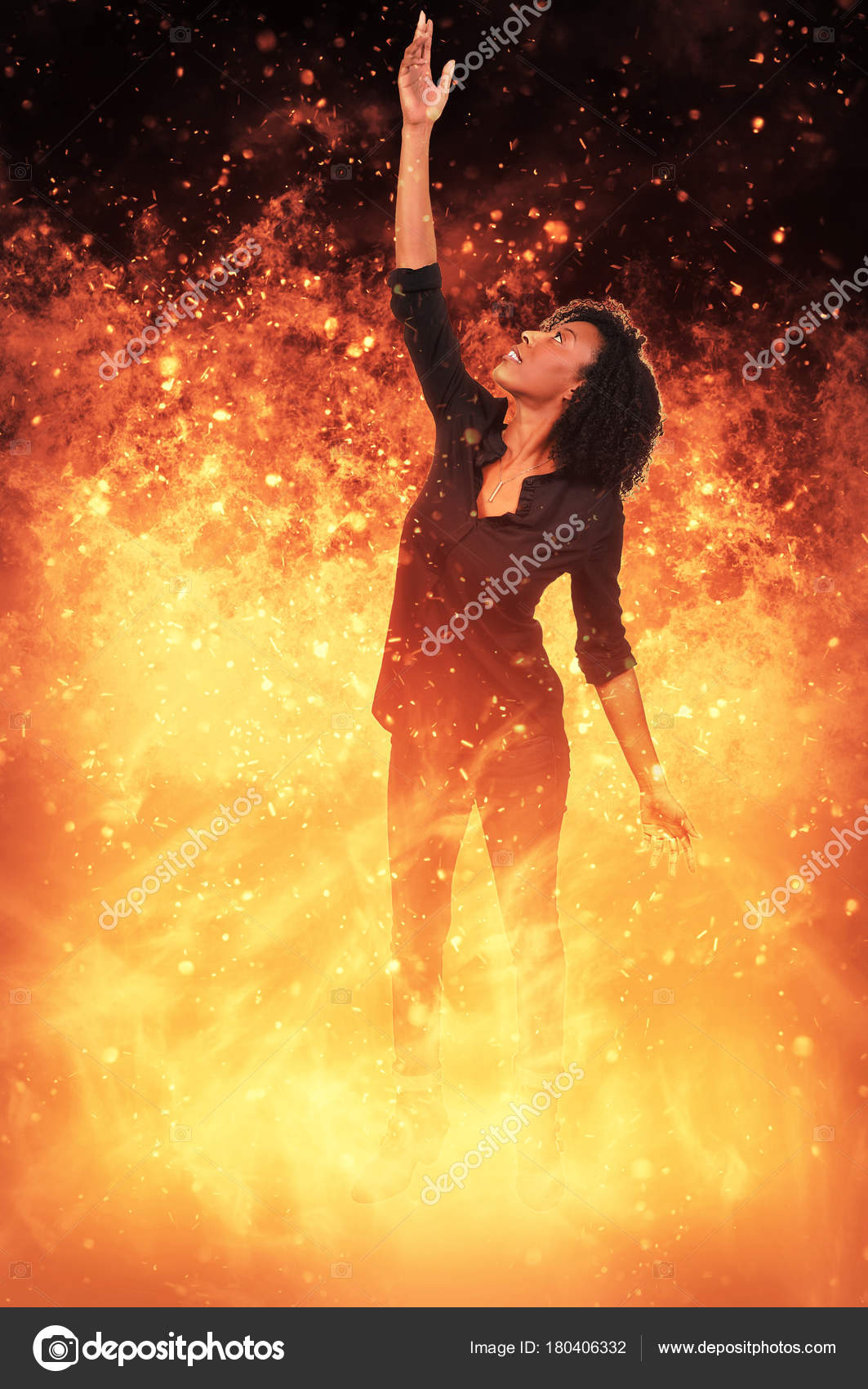 Woman on Fire Stock Photo by ©robeo123 180406332