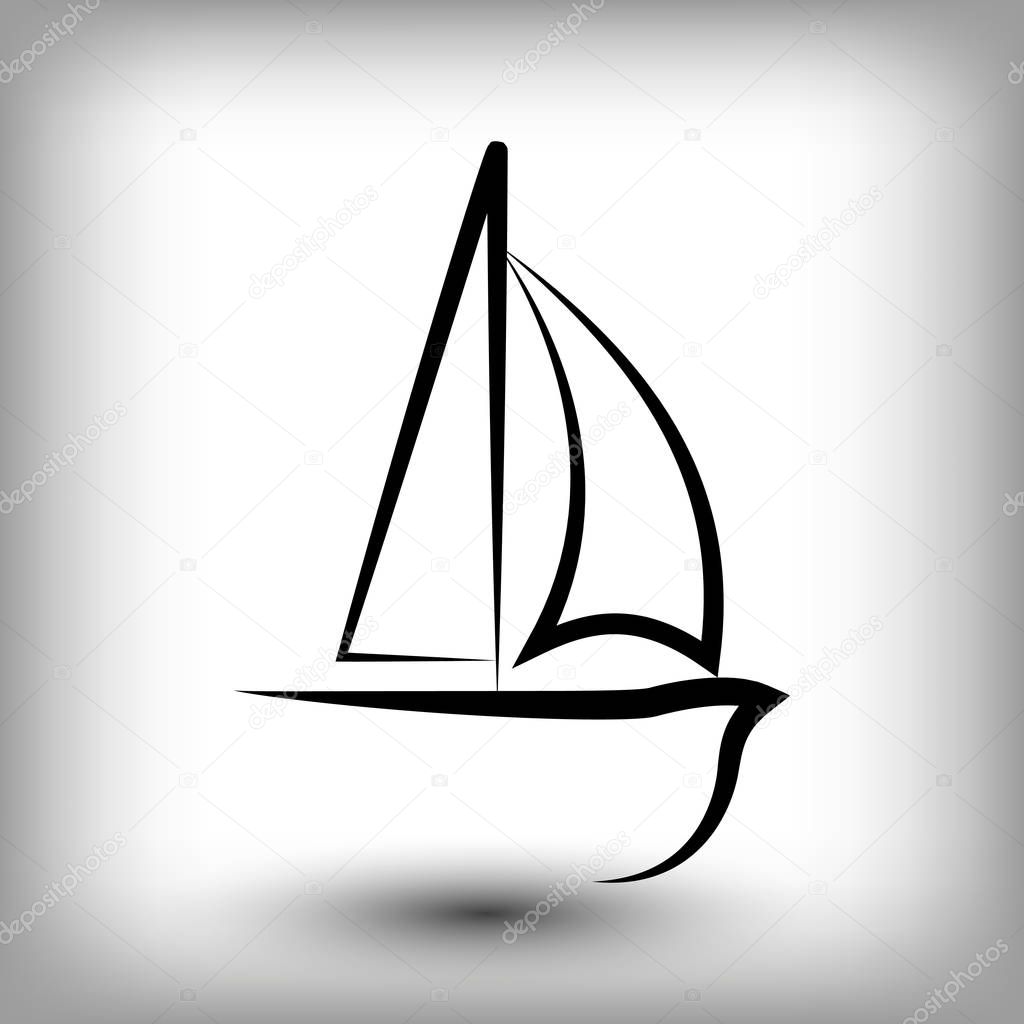 Yat logo şablonlar. Yelken tekne siluetleri. ©Mary1507 189817376'e ait ...