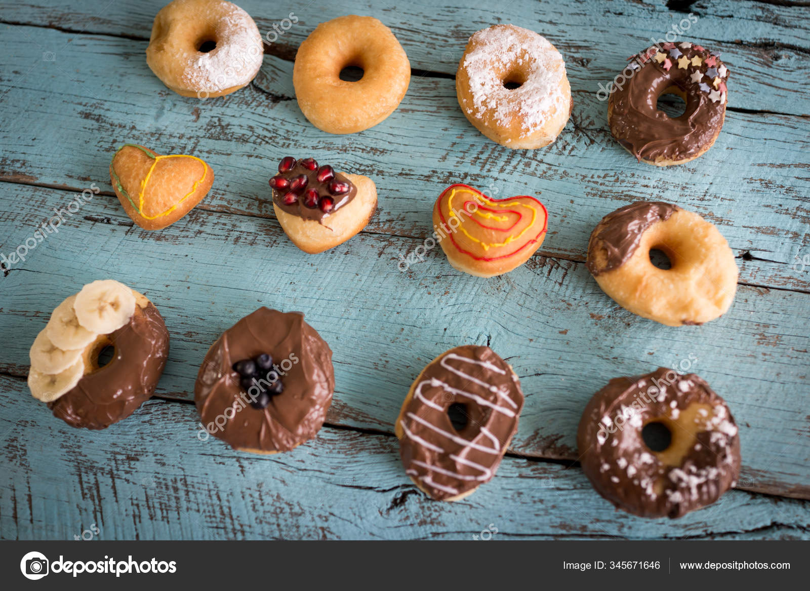 Beautiful Cute Donut Many Colors ⬇ Stock Photo, Image by © zurijeta ...