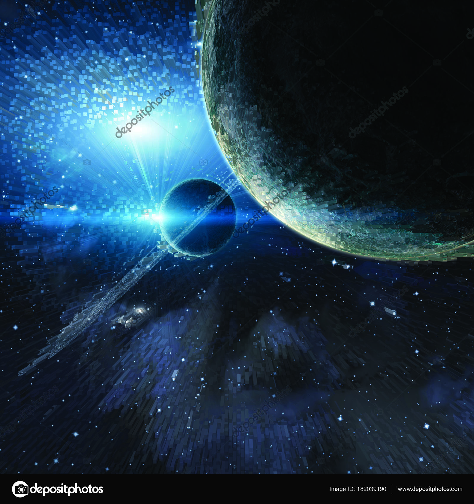 Planet with rings Stock Photo by ©Molodec_ 182039190