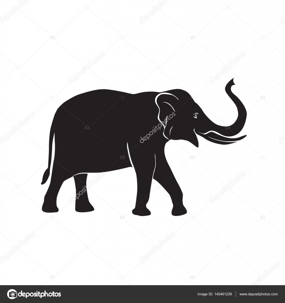 Silueta De Elefante Vector