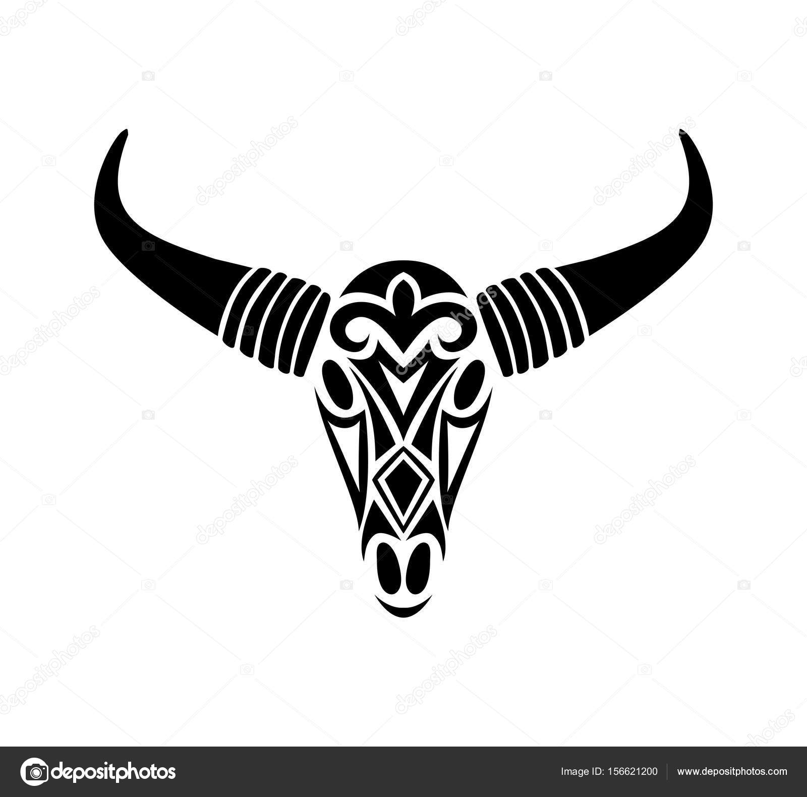 Cráneo de toro. Vector Vector de Stock de ©ColorValley 156621200