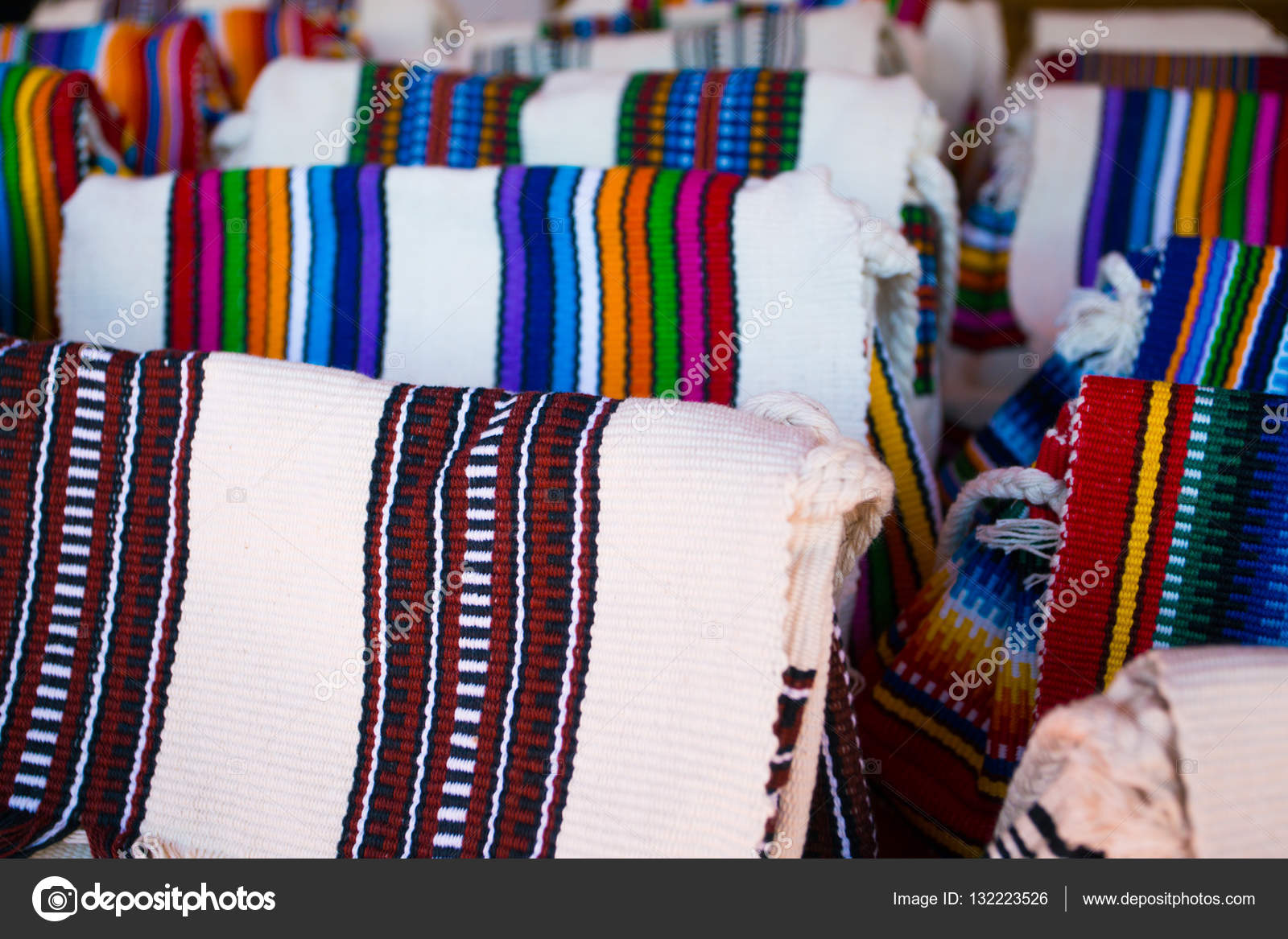 Brazil and paraguay textiles close up — Stock Photo © azgek1978 #132223526
