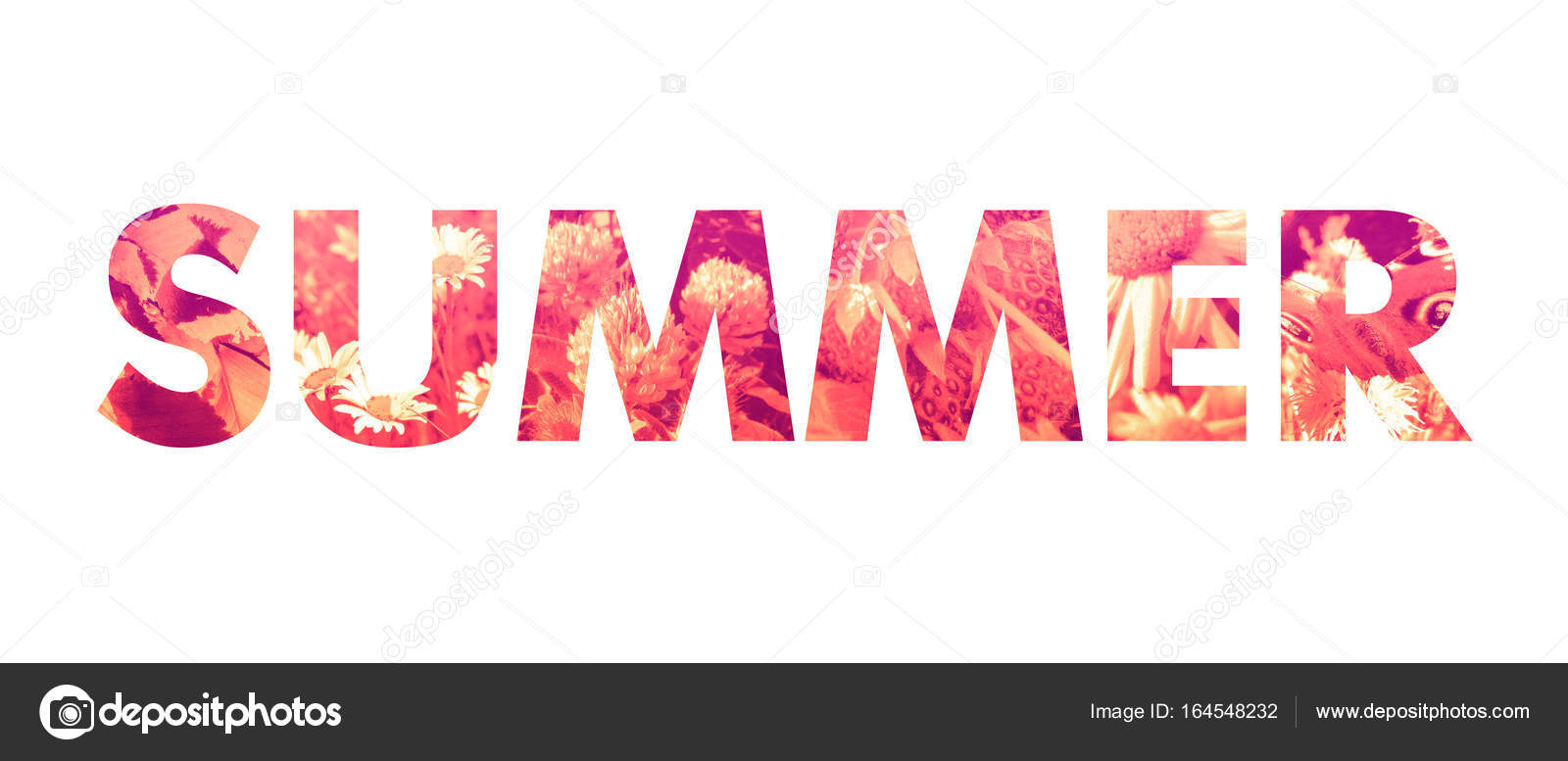 Summer word filled with photo textures — Stock Photo © rosinka #164548232