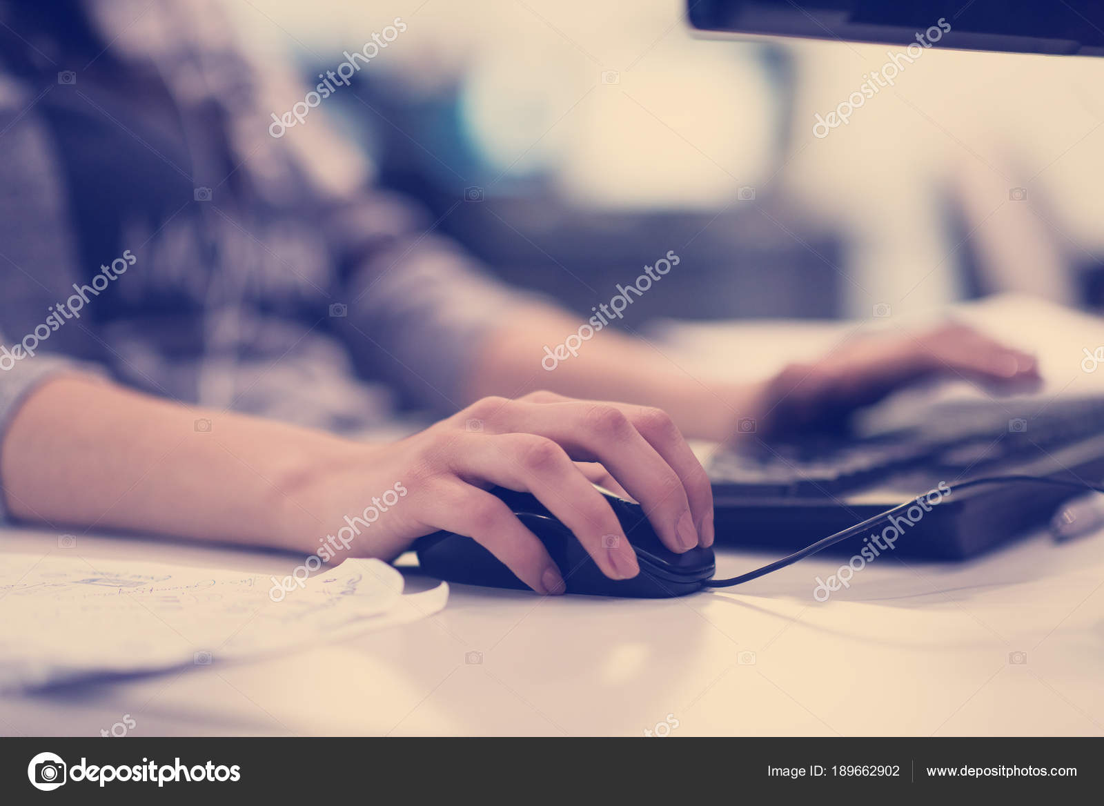 Software Developer Writing Programming Code Computer — Stock Photo ...