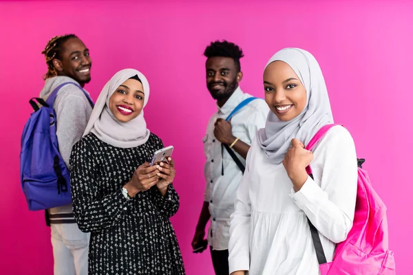 Group Students Including African American Student Two Hijab Wearing ...