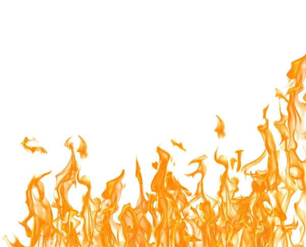 Set of six orange flames isolated on white Stock Photo by ©Dr.PAS 24181355