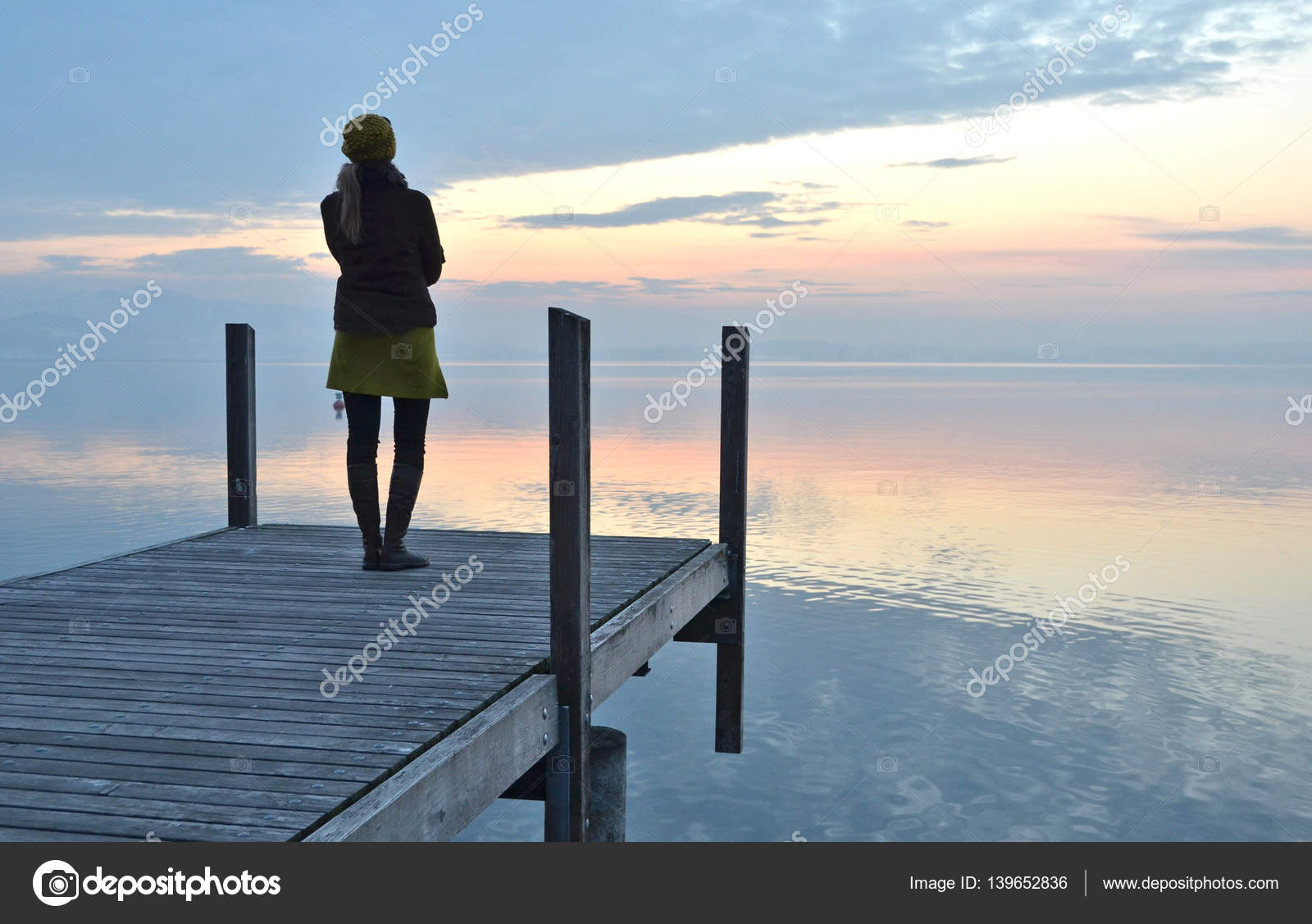 Young woman on pier ⬇ Stock Photo, Image by © happyalex #139652836