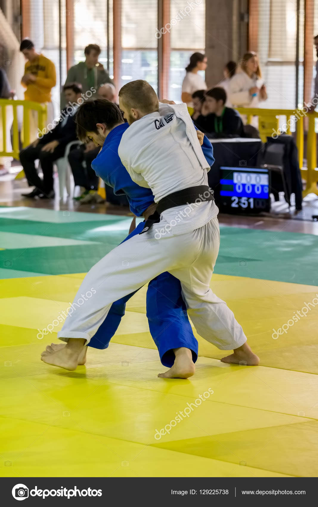Competitors in Catalan Senior Judo Championships in Barcelona, – Stock ...