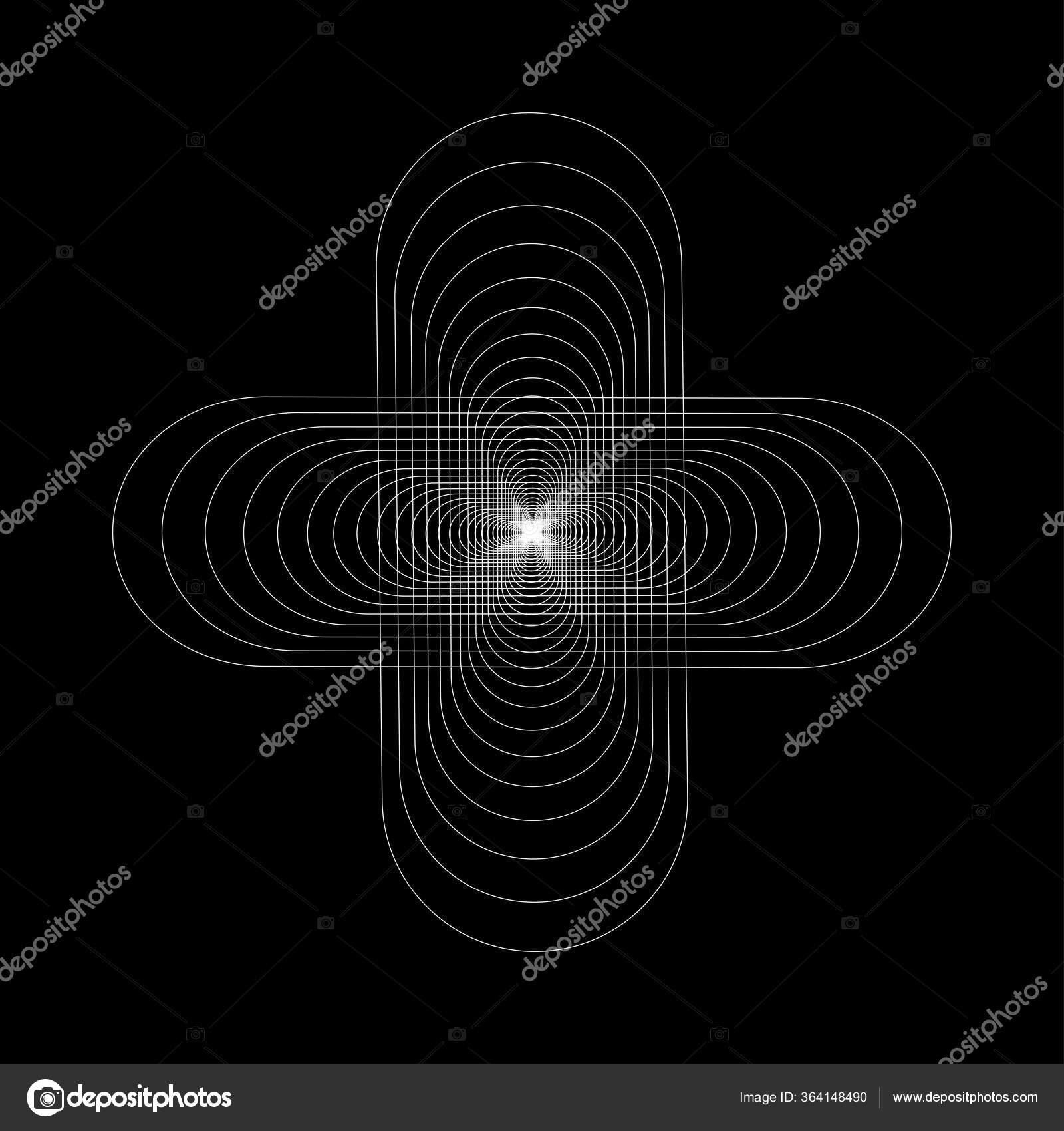 White Geometry Shapes Black Background Stock Vector Image by ©digoarpi ...