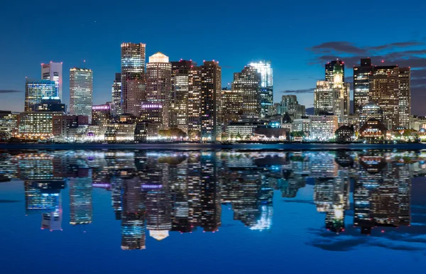 Boston skyline night Stock Photos, Royalty Free Boston skyline night ...