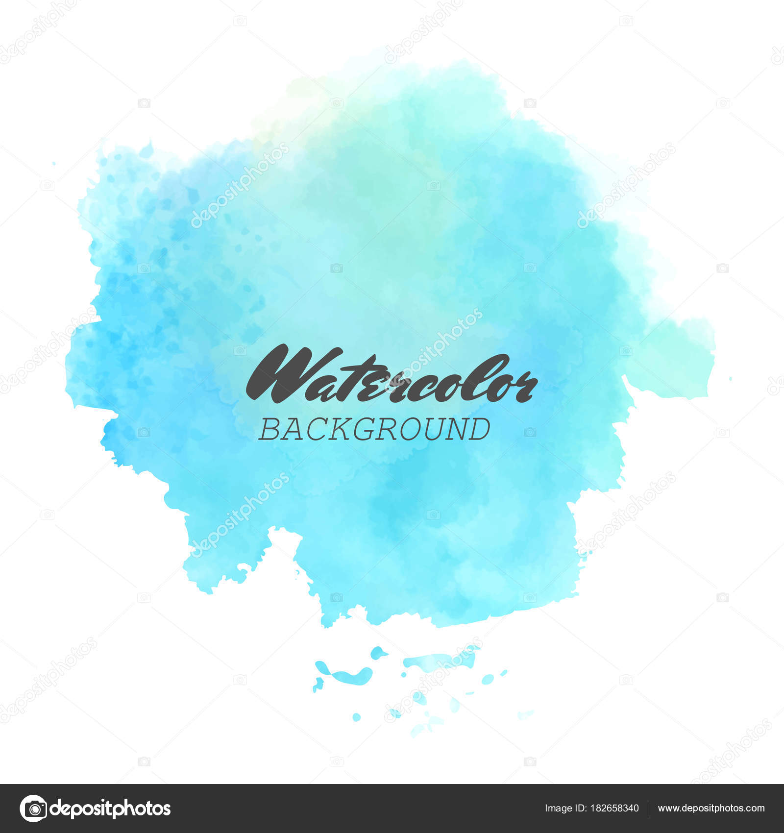 Blue watercolor hand drawn vector. Stock Vector Image by ©sdmixx #182658340