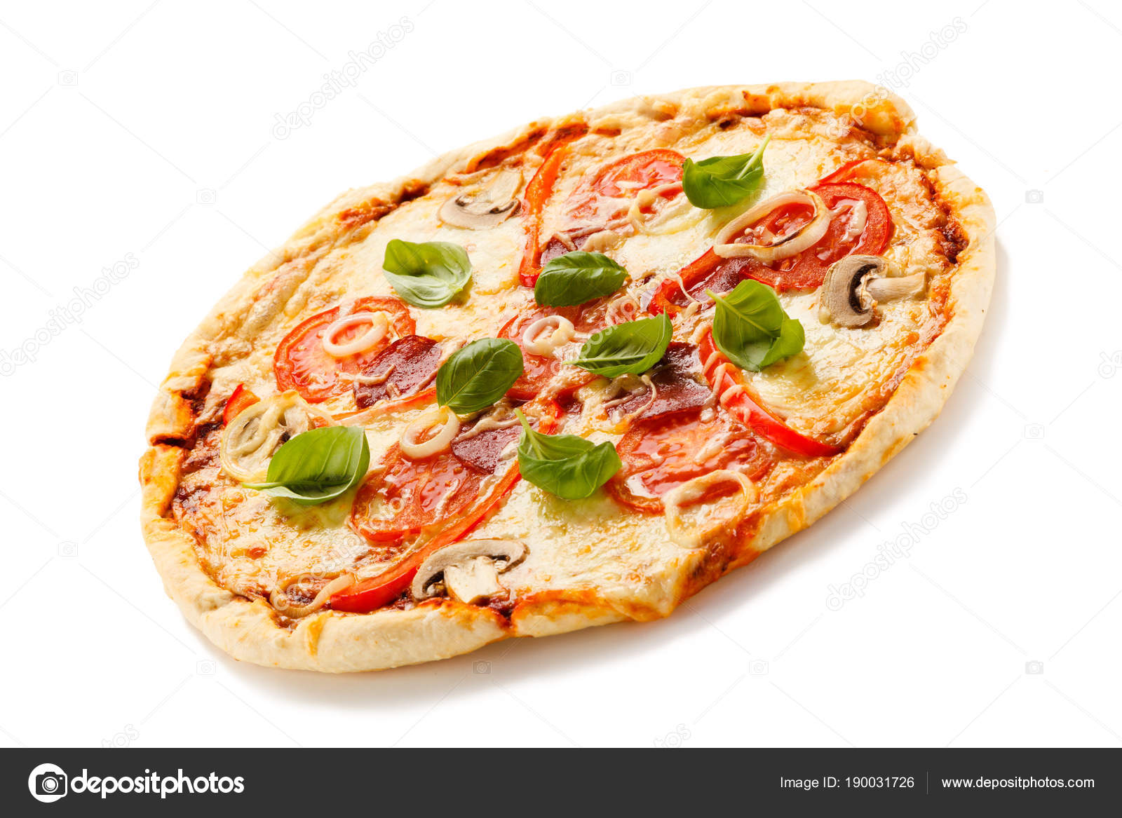 Pizza White Background Stock Photo by ©gbh007 190031726