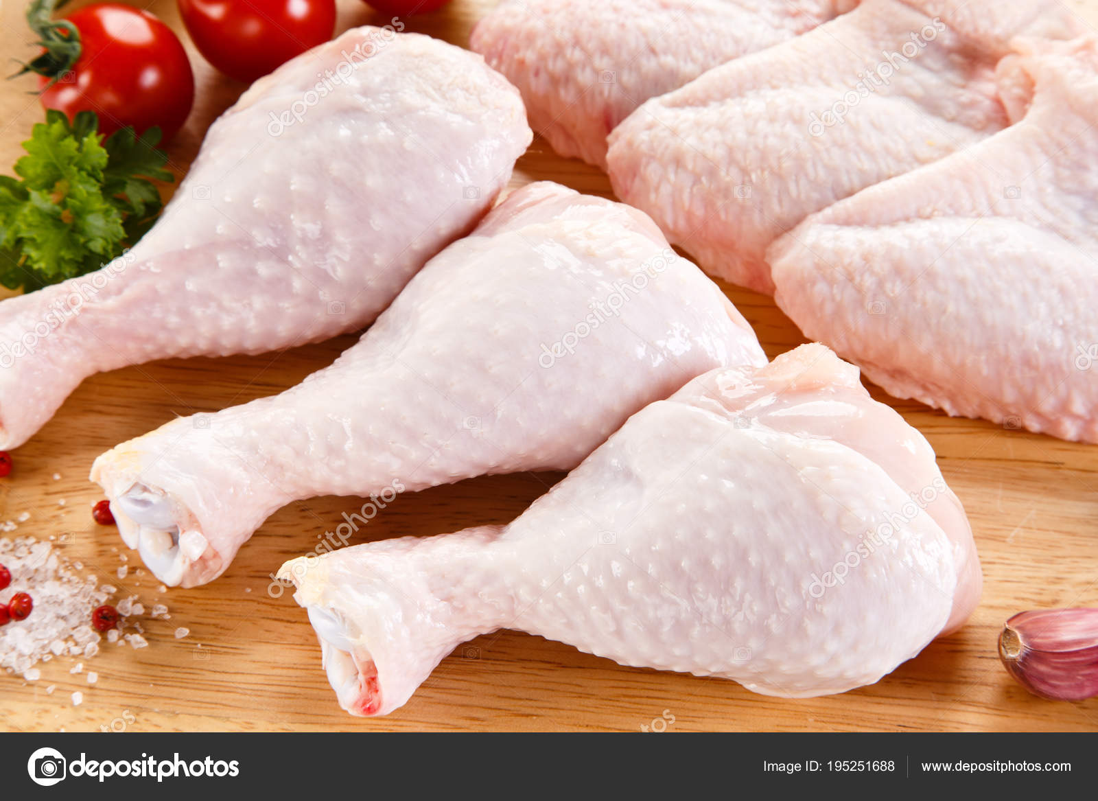 Fresh Raw Chicken Legs — Stock Photo © gbh007 #195251688