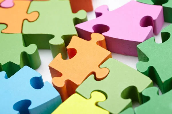 Bright Colorful Puzzle Pieces Close Stock Photo by ©strelok 196044014