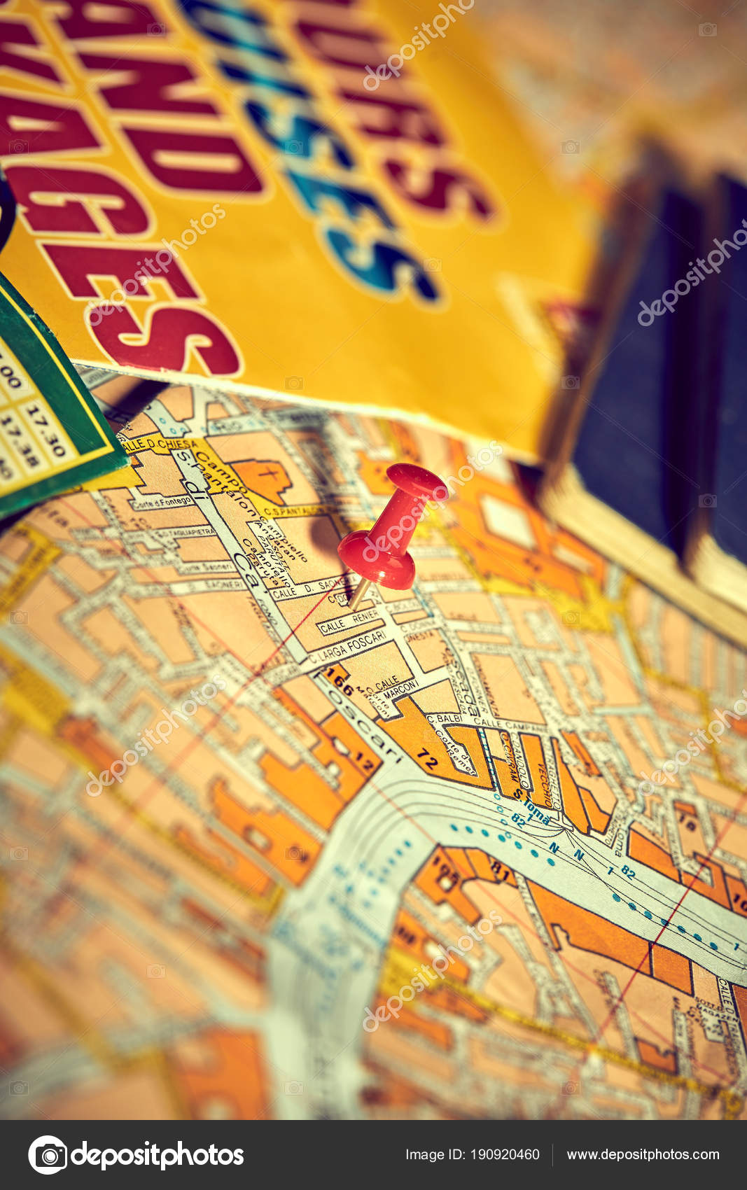 Pin Marking Travel Itinerary Points Map — Stock Photo © strelok #190920460
