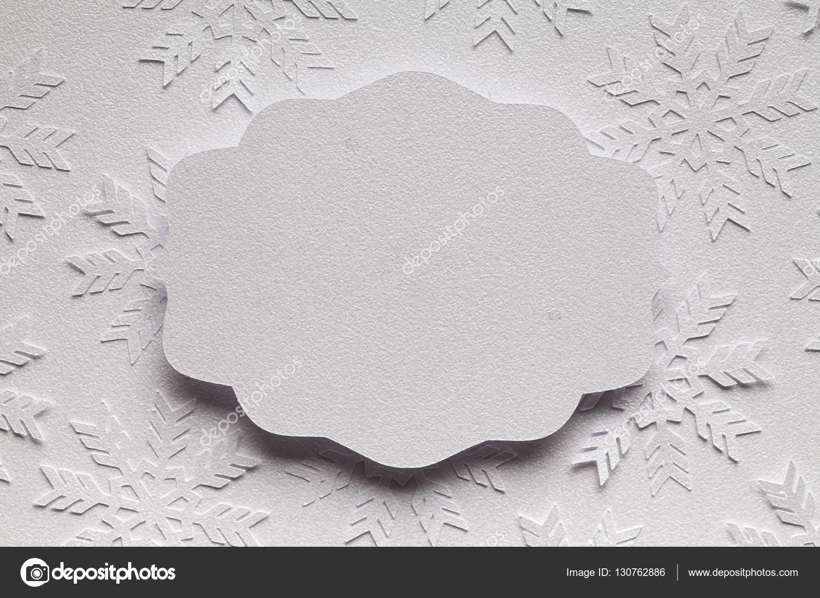 White paper card on white christmas background Stock Photo by ©digieye ...