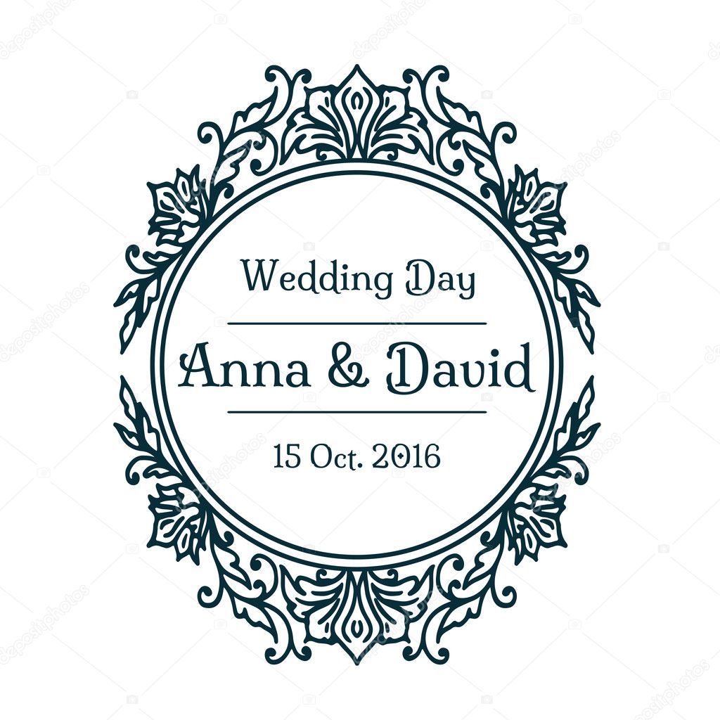 Floral calligraphic frame. Vector illustration Stock Vector by ...