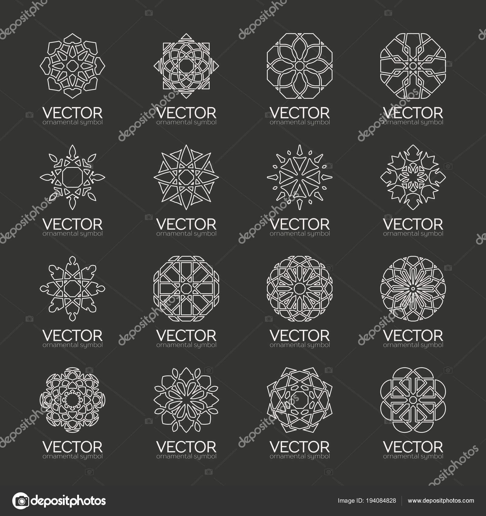 Vector geometric symbols Stock Vector Image by ©Roman_Volkov #194084828