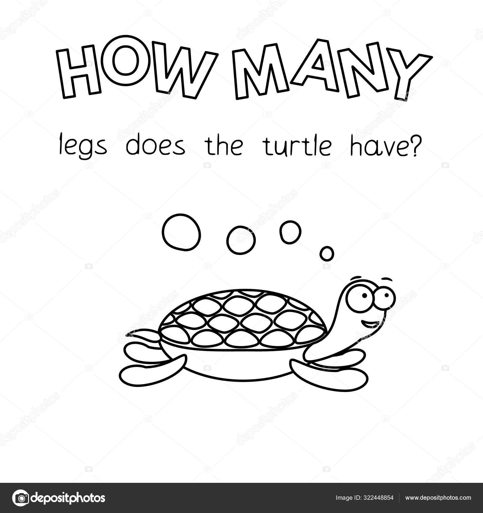Cartoon Turtle Counting Game Coloring Book Stock Vector Image by ©Roman ...