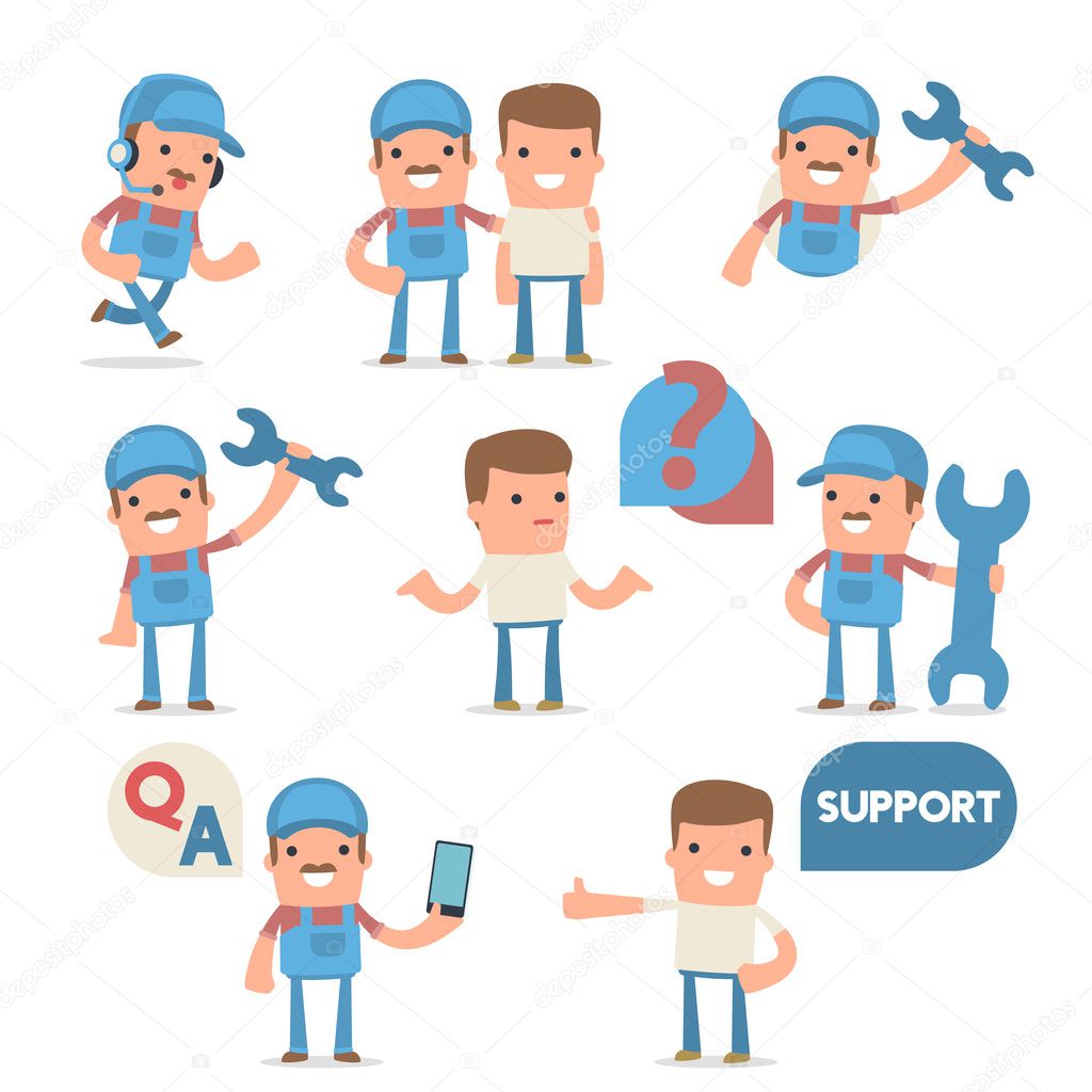 50+ Poses of Characters with Help and Support Symbols Stock Vector ...