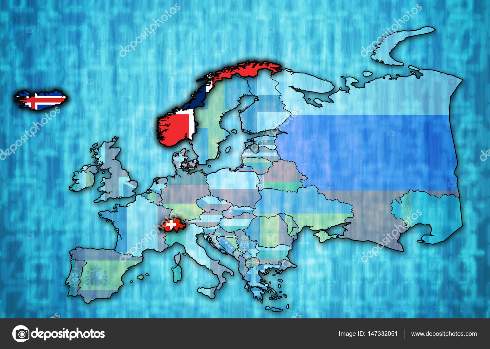 Map of european free trade association — Stock Photo © michal812 #147332051