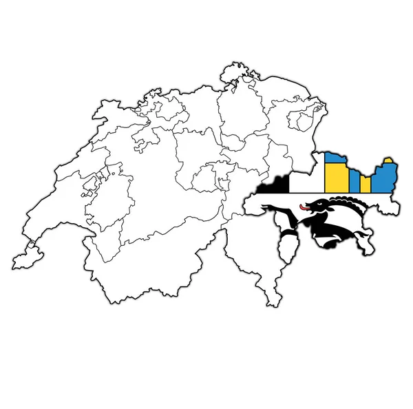 Flag of Wallis canton on map of switzerland Stock Photo by ©michal812 ...