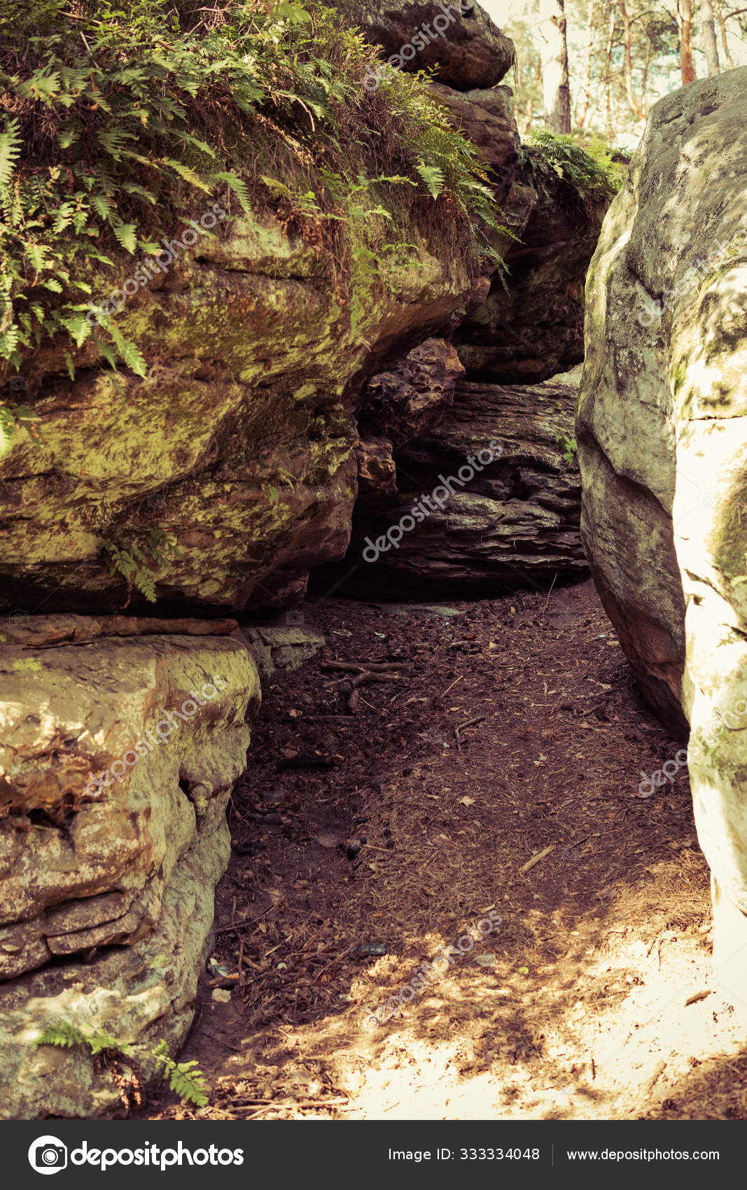 Ground path between sandstone rocks — Stock Photo © michal812 #333334048