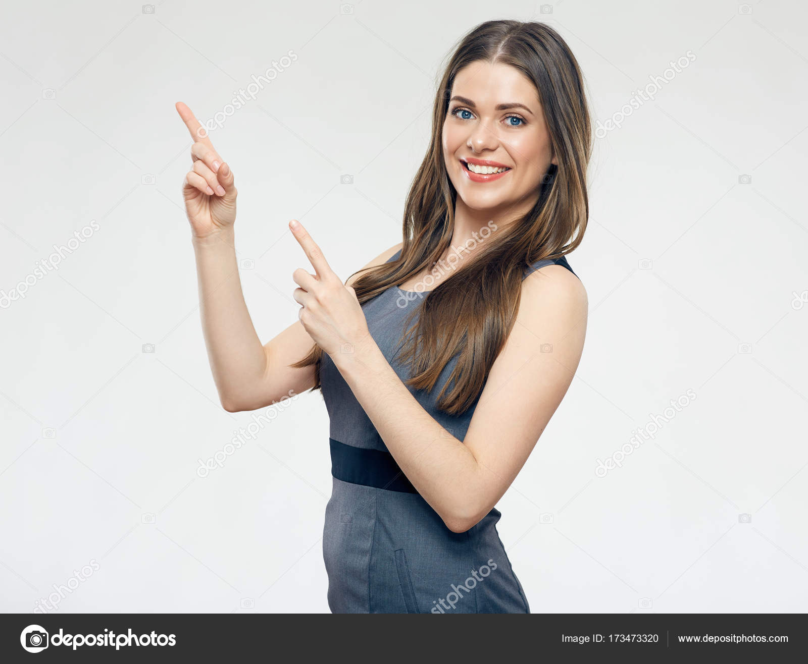 Female Pointing Finger Up