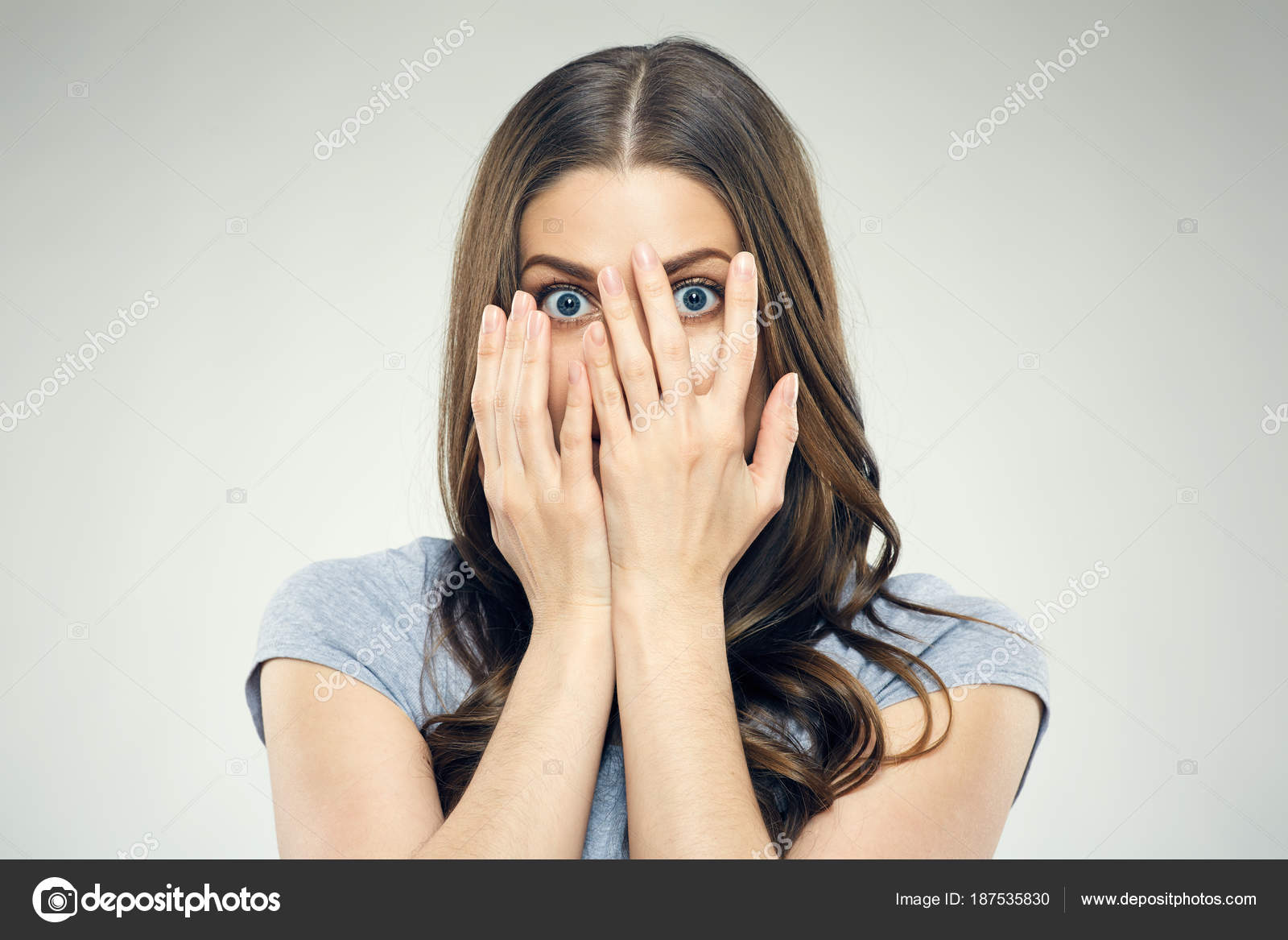 Frightened Woman Face
