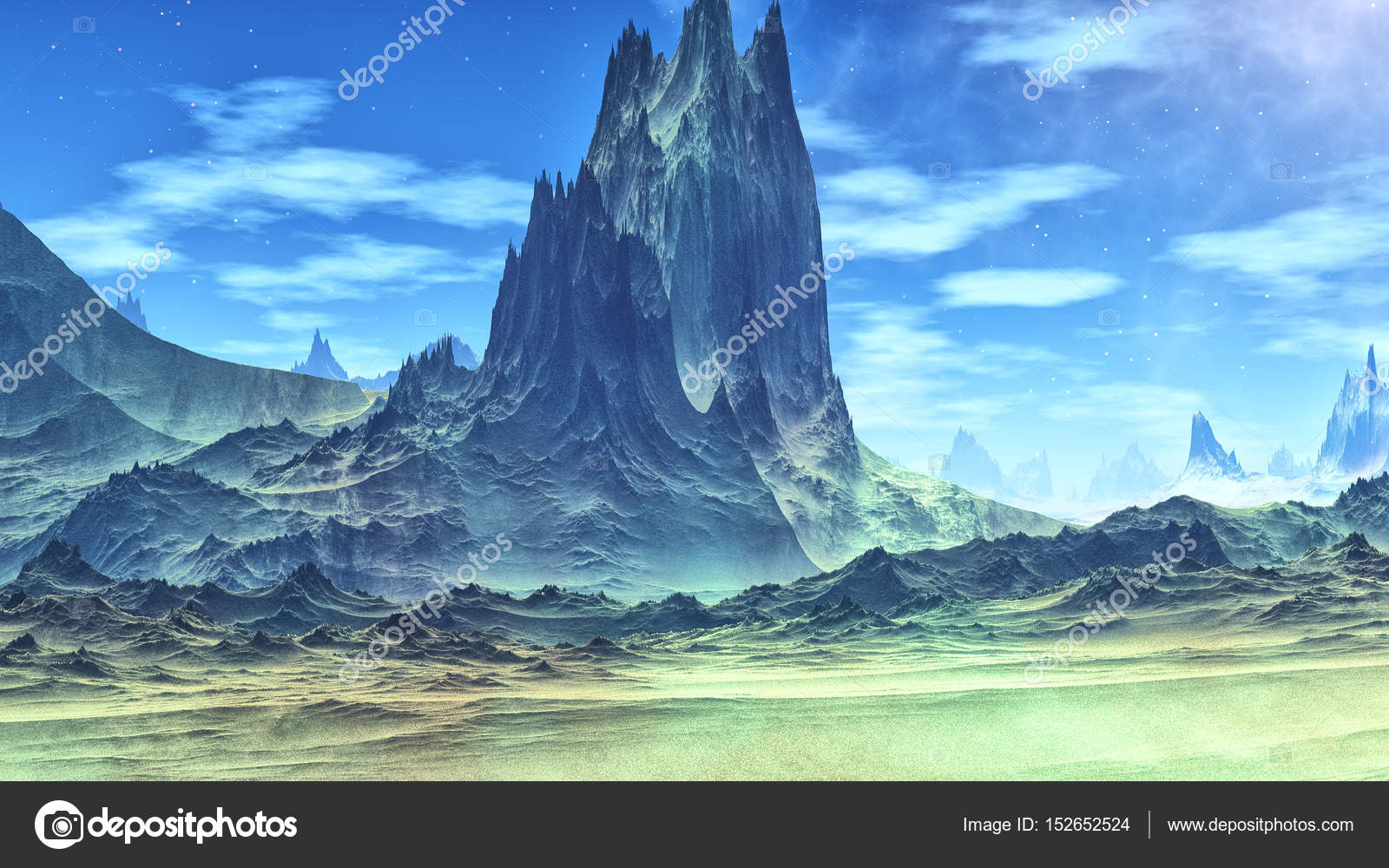 Stranger planet. Rocks and Desert. 3D rendering — Stock Photo © ppl1958 ...