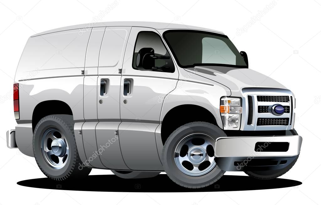 Vector cartoon delivery van — Stock Vector © mechanik #130093166