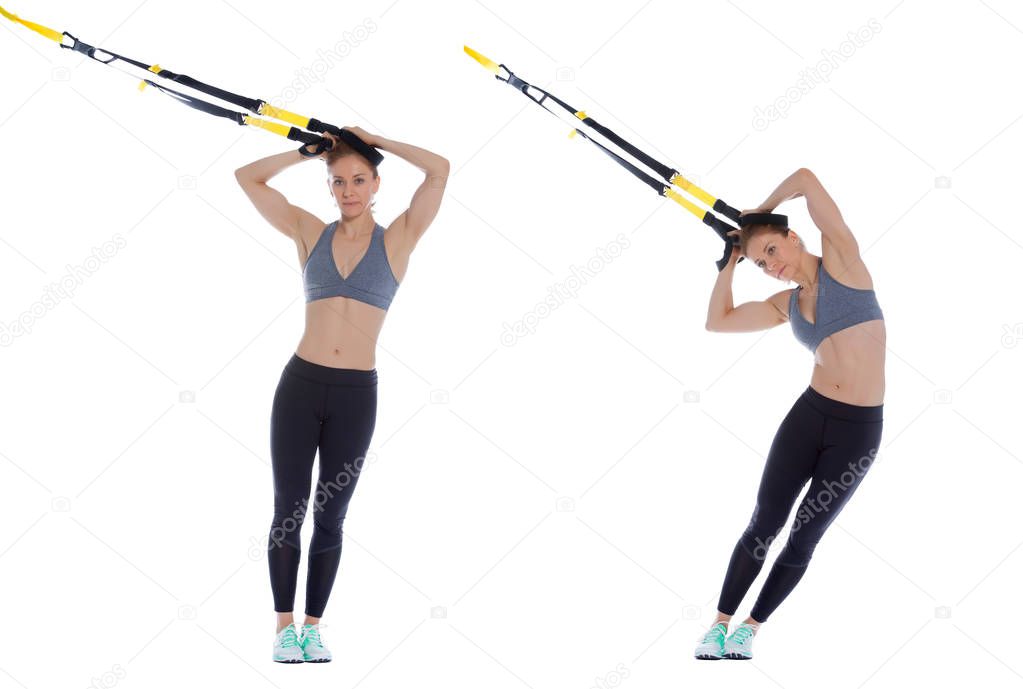 TRX standing hip drop — Stock Photo © blanaru #138028096