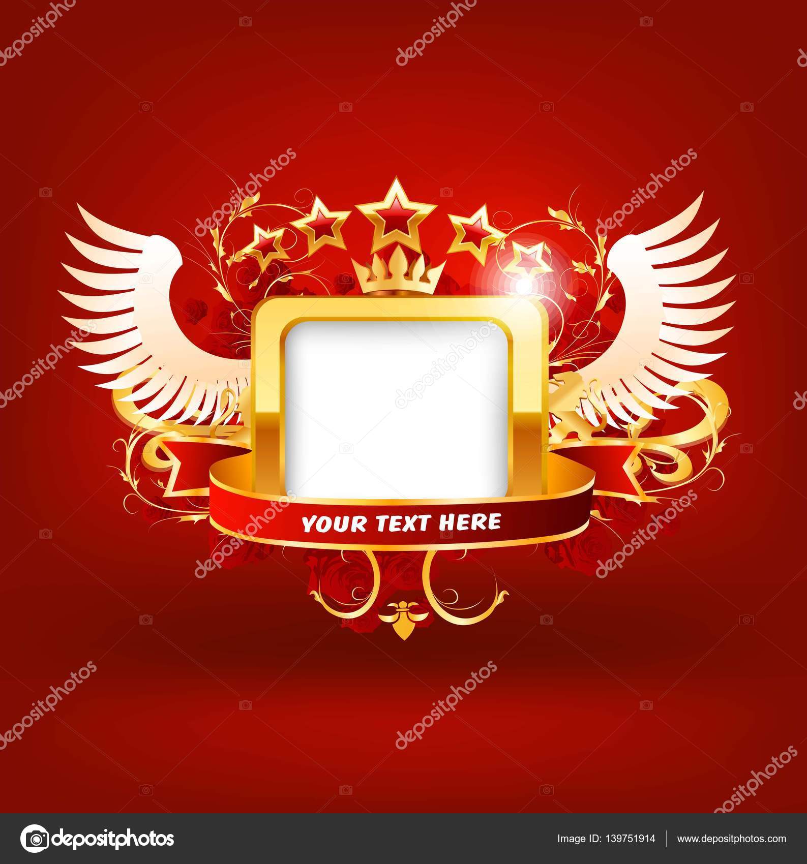 Red frame vector. Stock Vector Image by ©pokomeda #139751914