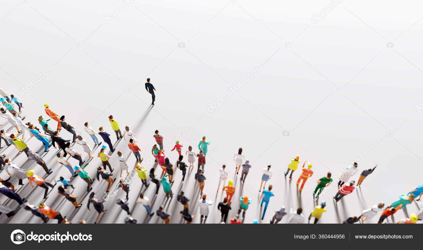 Businessman Leader Leading Large Group People Low Poly Style Society ... Businessman Leader Leading Large Group People Low Poly Style Society ...